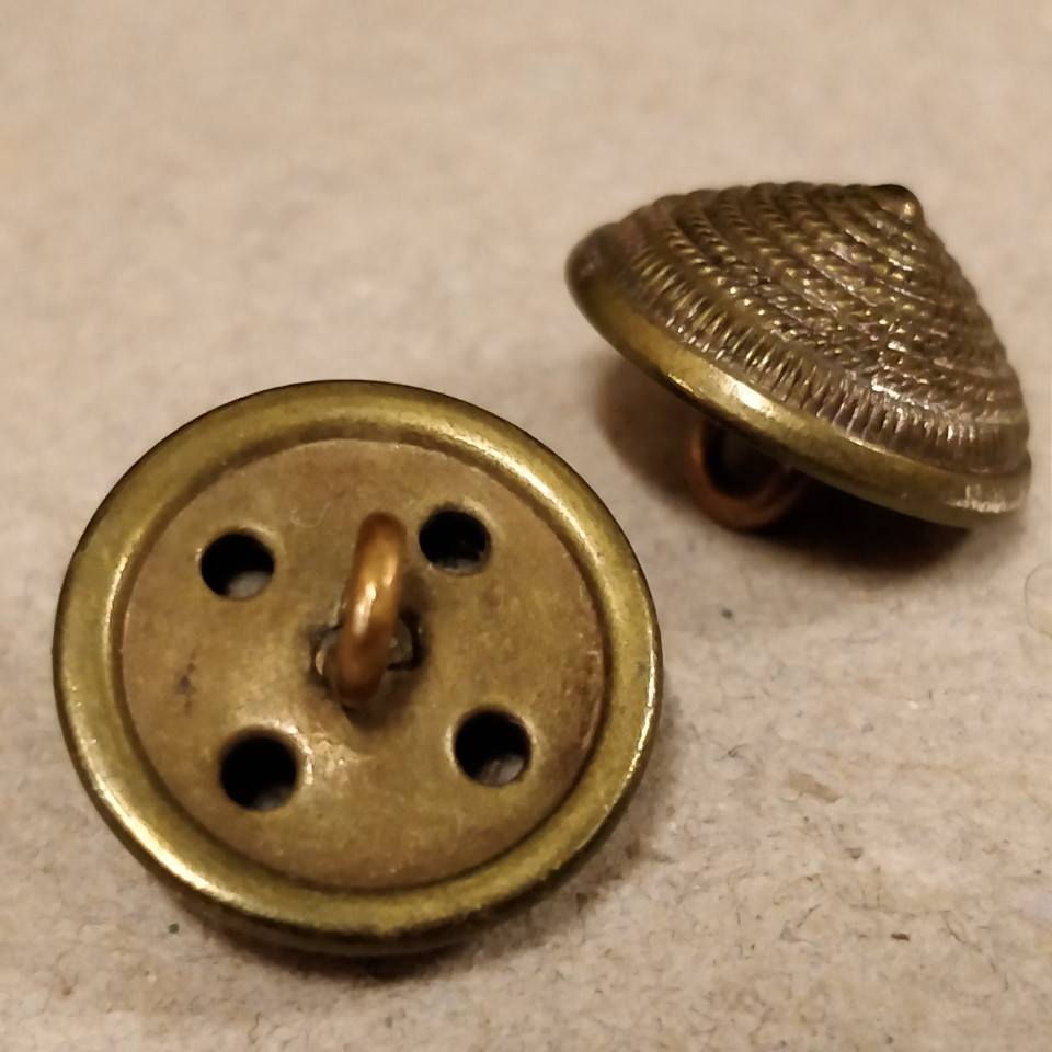 Metal knapper, 2 stk.